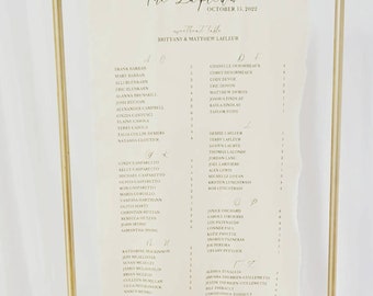 Linen Wedding Seating Chart - Etsy