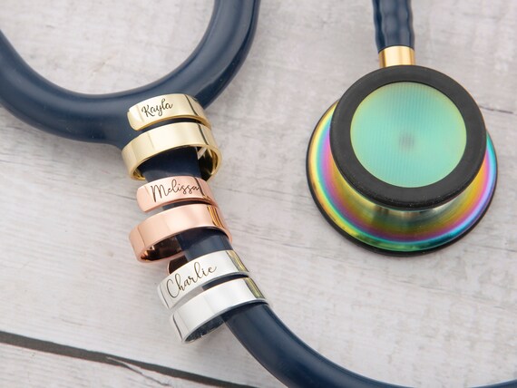 Personalized Stethoscope ID Tag Name ID Badge Double Custom - Etsy
