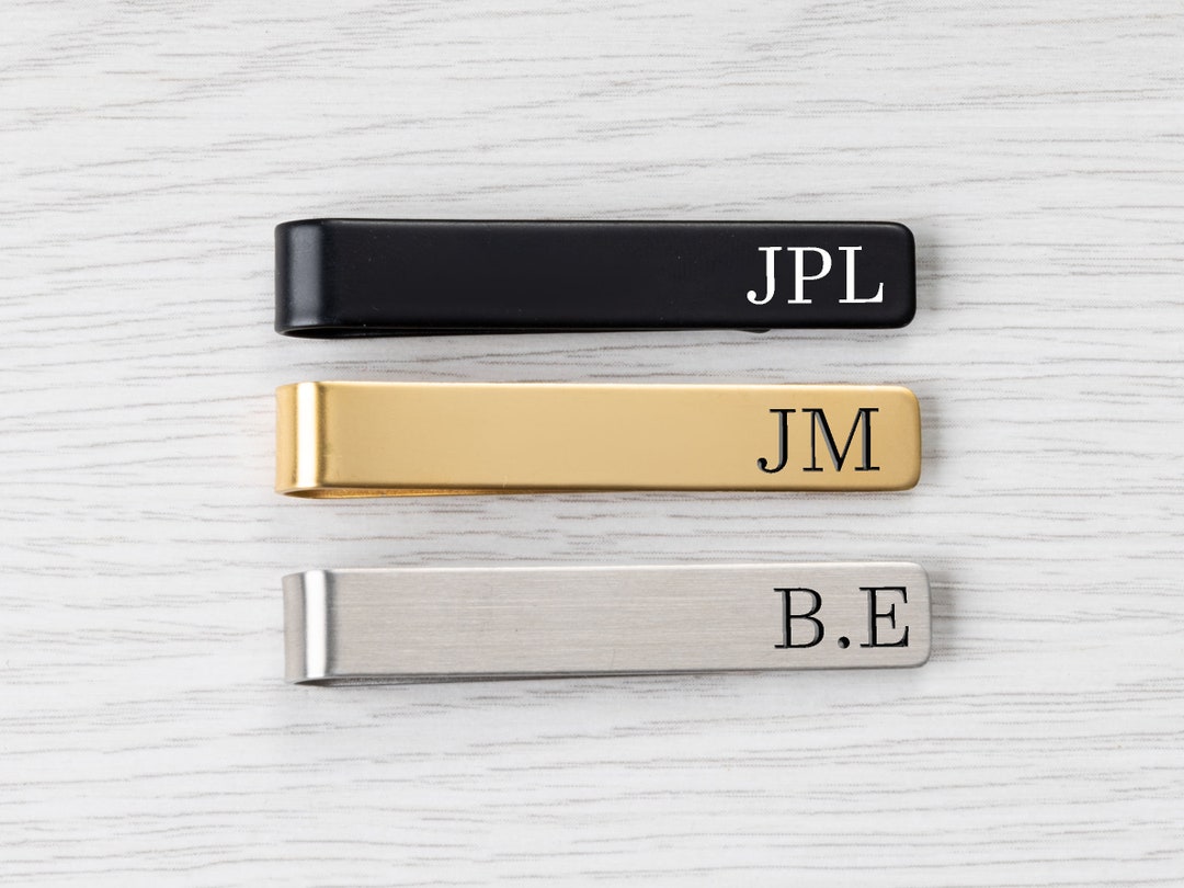 Personalized Tie Clip Custom Tie Bar With Any Text Tie Clip - Etsy