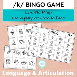K BINGO ARTIC Speech Therapy - Teaching Phonics Letter Awareness ...