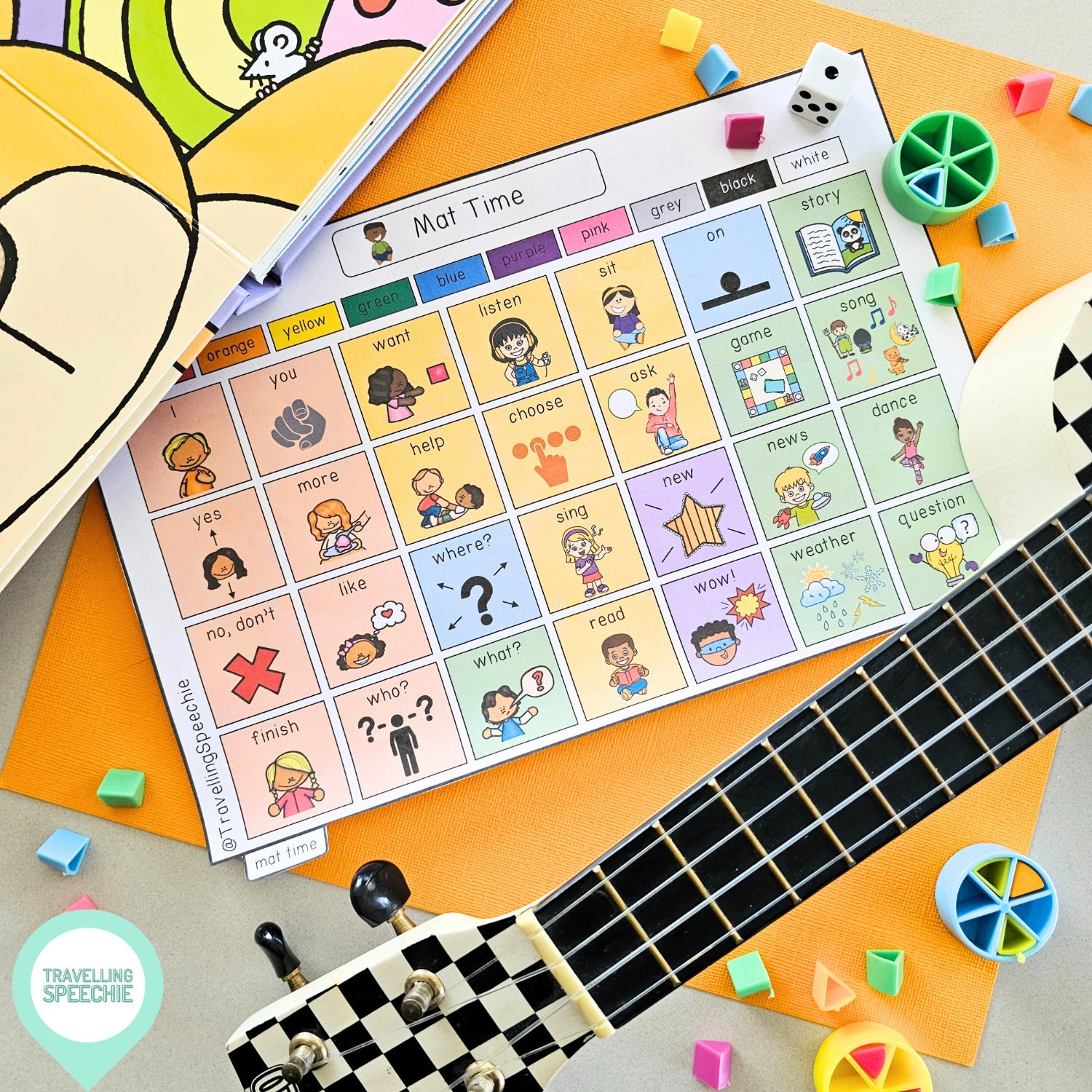 AAC Communication Board, Preschool Early Learning Daycare, Expressive ...