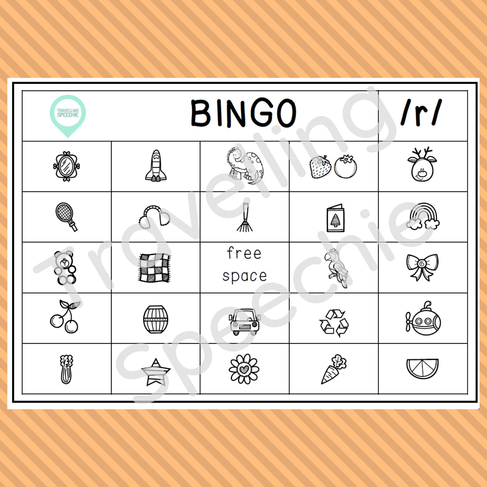 R BINGO ARTIC Speech Therapy - Teaching Phonics Letter Awareness ...