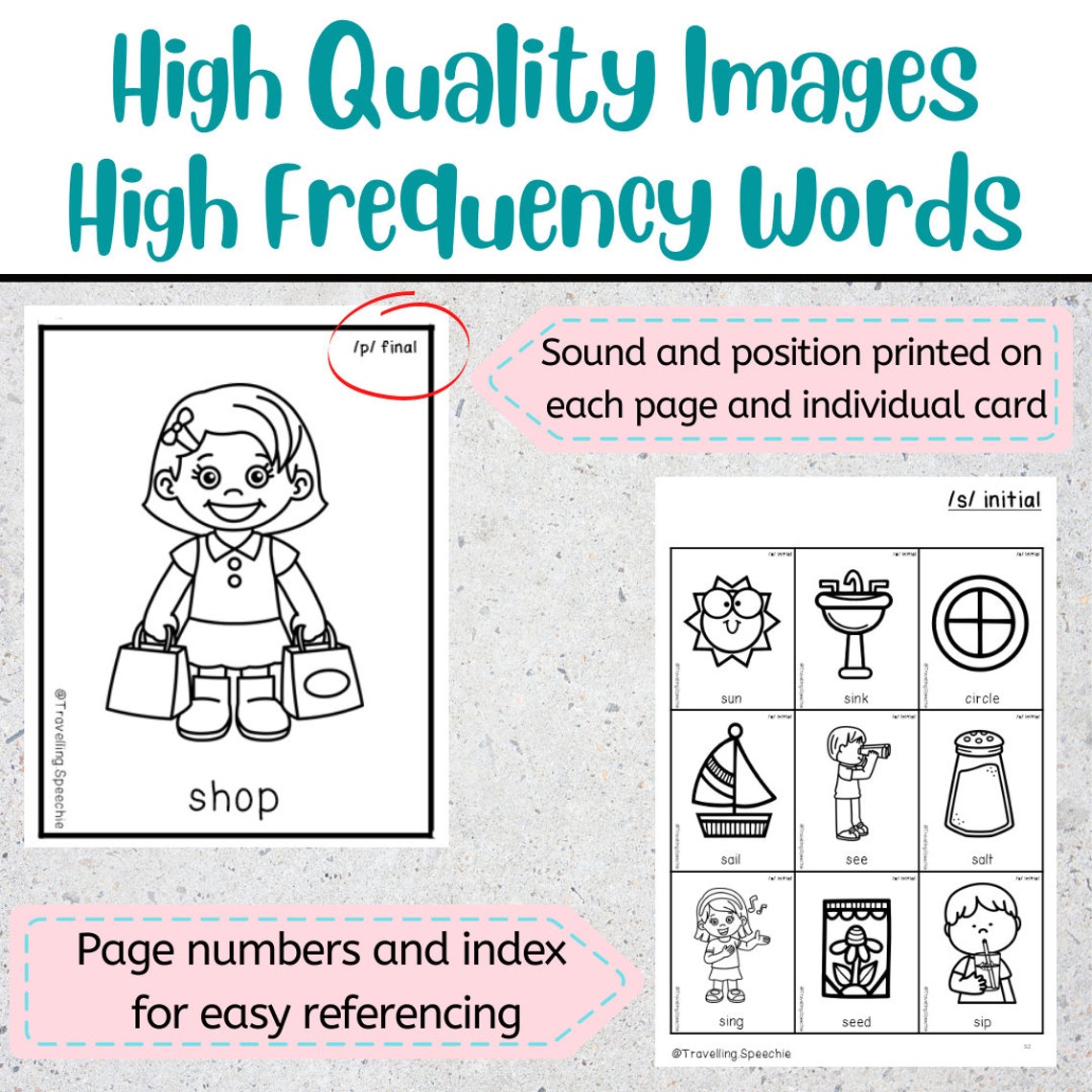 Articulation Flash Cards Speech Therapy Teaching Apraxia - Etsy