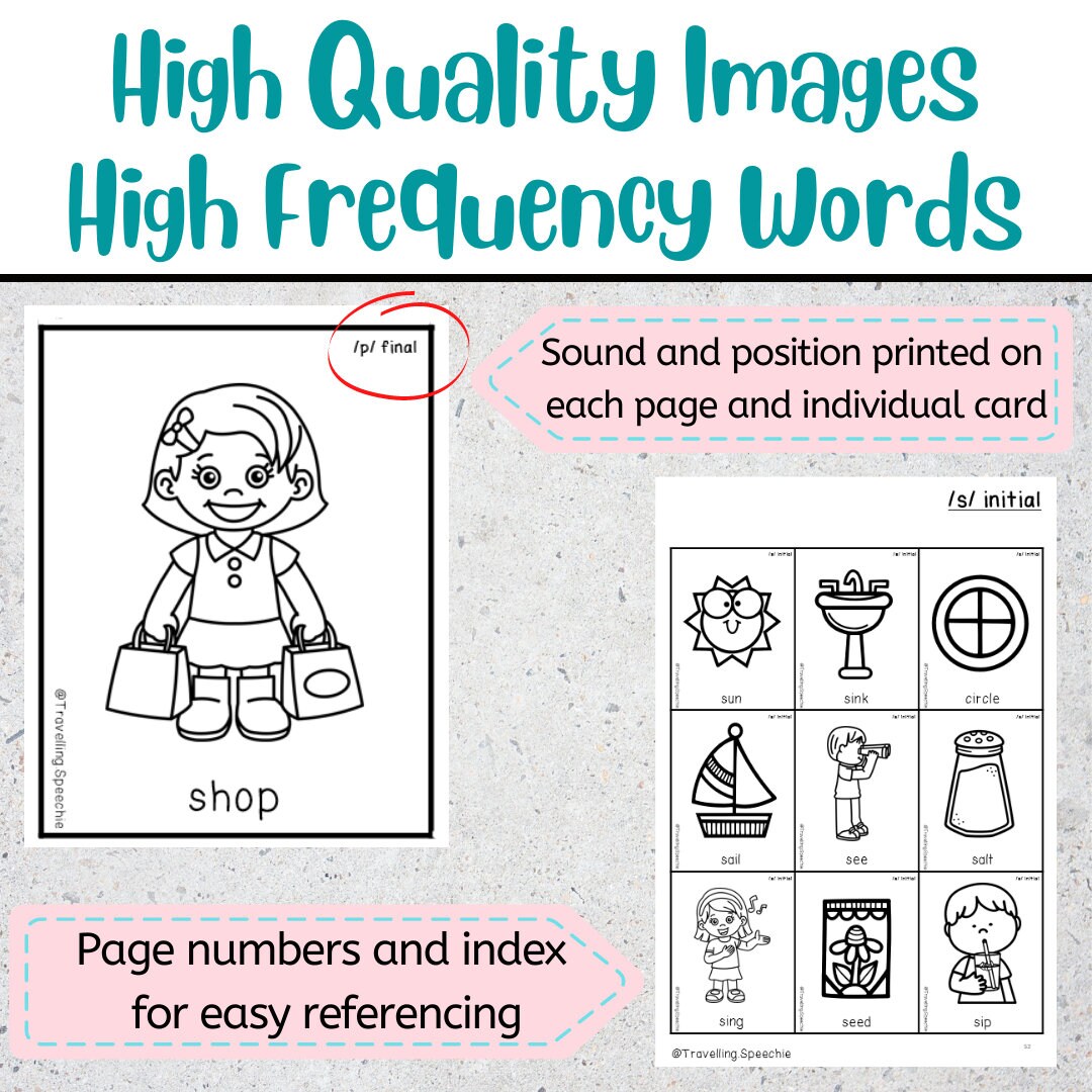 Articulation Flash Cards Speech Therapy Teaching Apraxia - Etsy