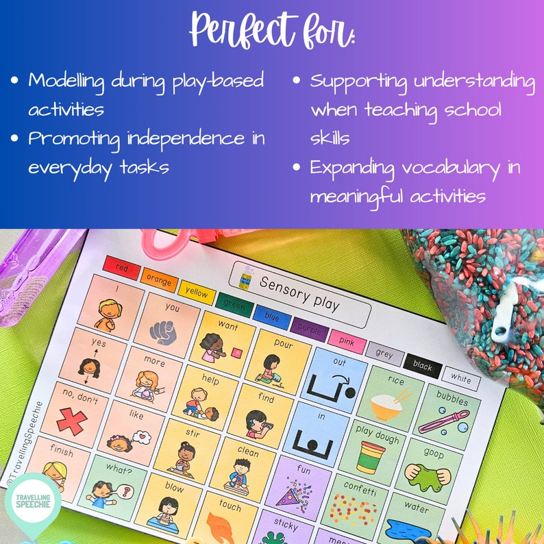 AAC Communication Board Preschool & Daycare Visual Aid (PDF) Printable ...