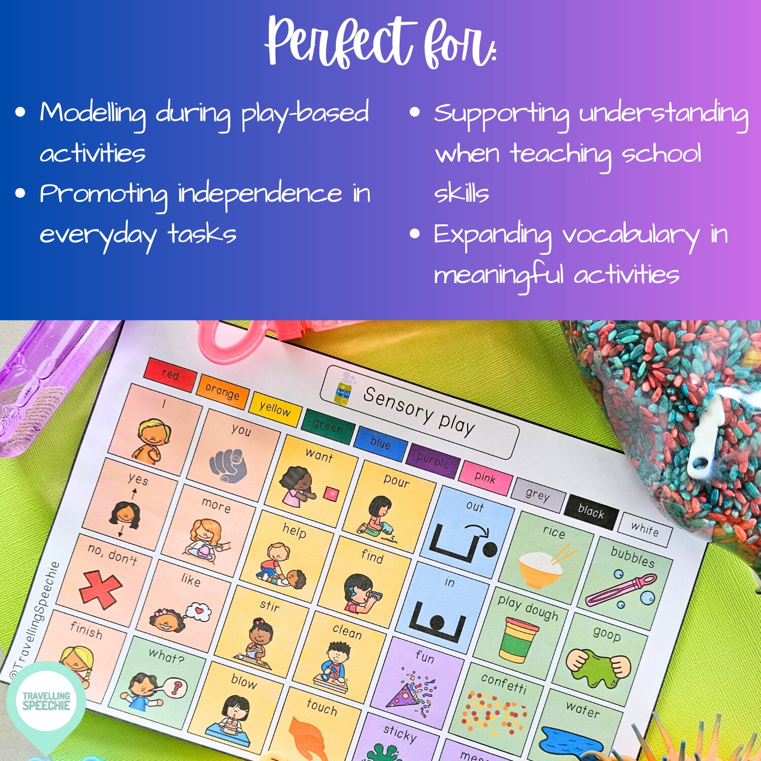 AAC Communication Board, Preschool Early Learning Daycare, Expressive ...