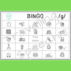 G BINGO ARTIC Speech Therapy Articulation Phonology Language Game ...