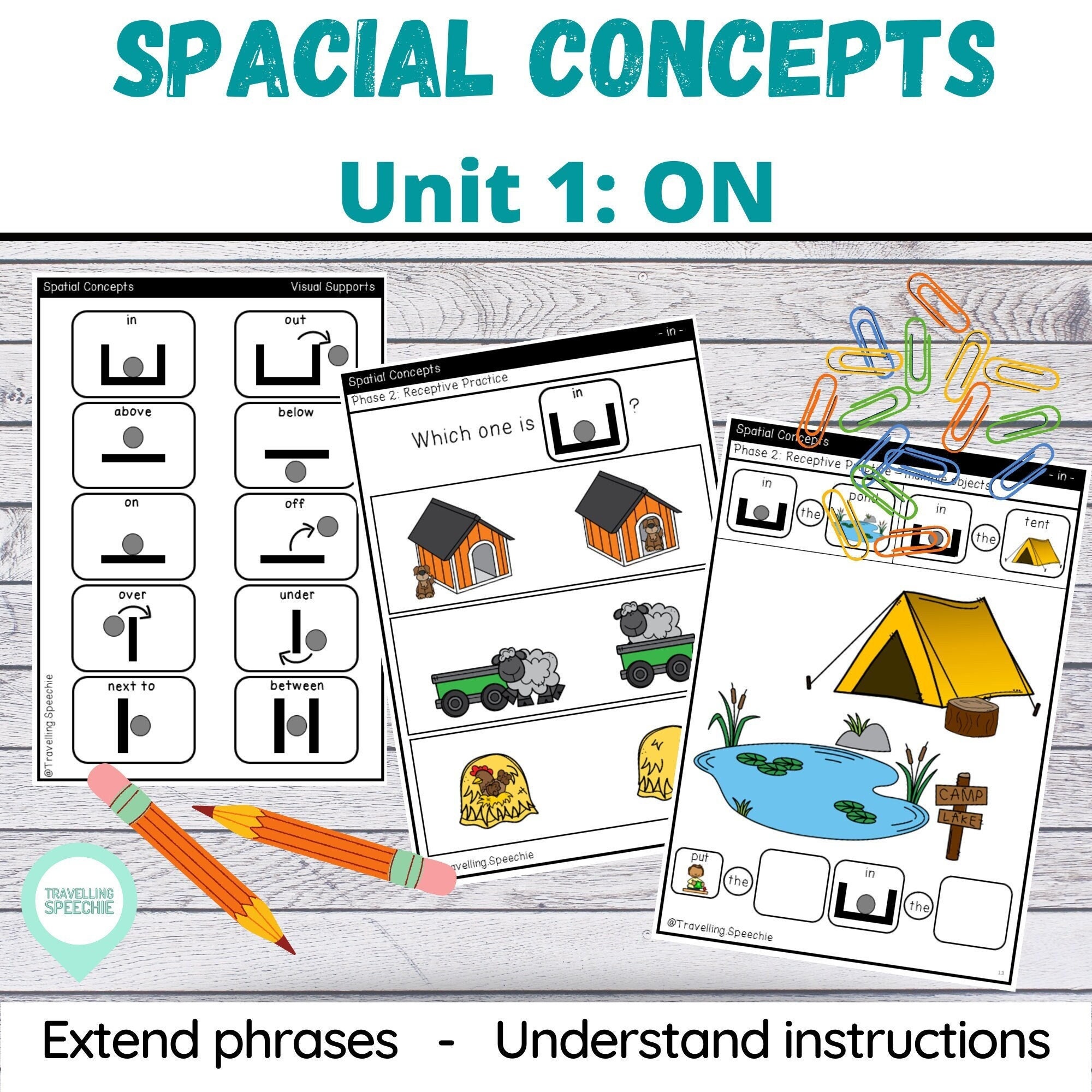 ON Spatial Concepts Speech Therapy Teaching Prepositions, Language ...