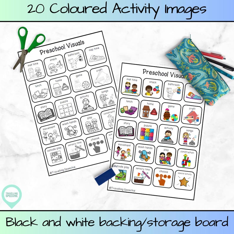 Preschool Classroom Visual Schedule | Daycare Kinder | Toddler Autism ...