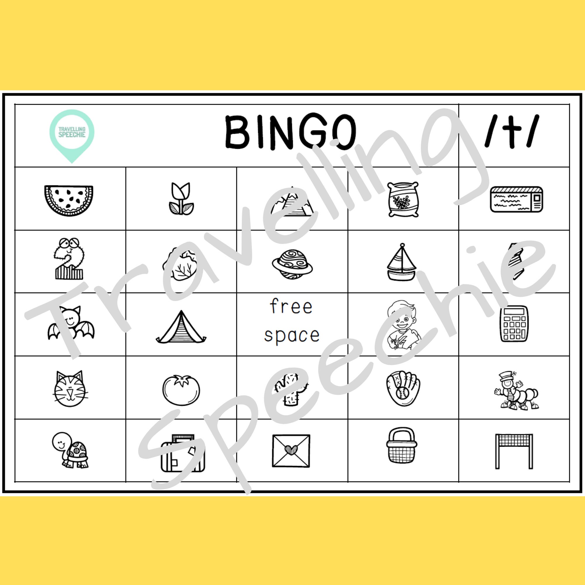 T BINGO ARTIC Speech Therapy Articulation Phonology Language Game ...