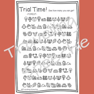 100 TRIALS Outdoor Themed Counters Reinforcers Speech Therapy - Etsy