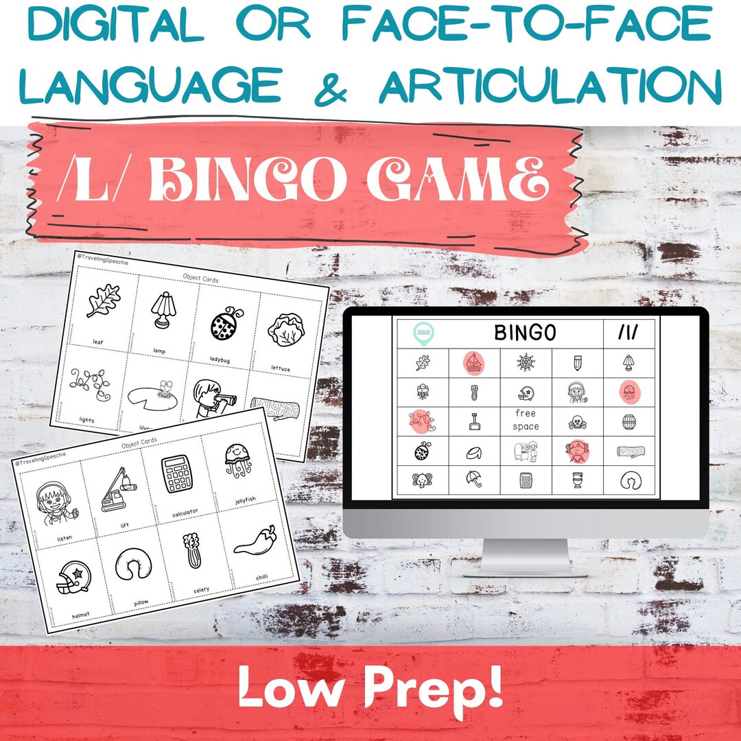 L BINGO ARTIC Speech Therapy - Teaching Phonics Letter Awareness ...