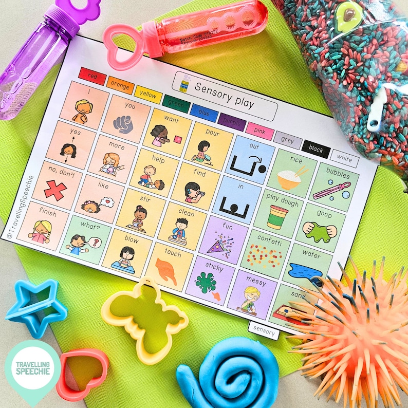 AAC Communication Board Preschool & Daycare Visual Aid (PDF) Printable ...