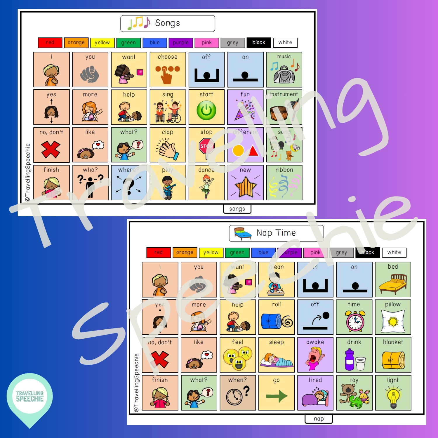 AAC Communication Board Preschool & Daycare Visual Aid (PDF) Printable ...