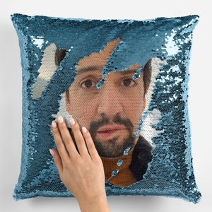 Lin Manuel Miranda Lip Bite Meme Sequin Pillow Cover - Etsy