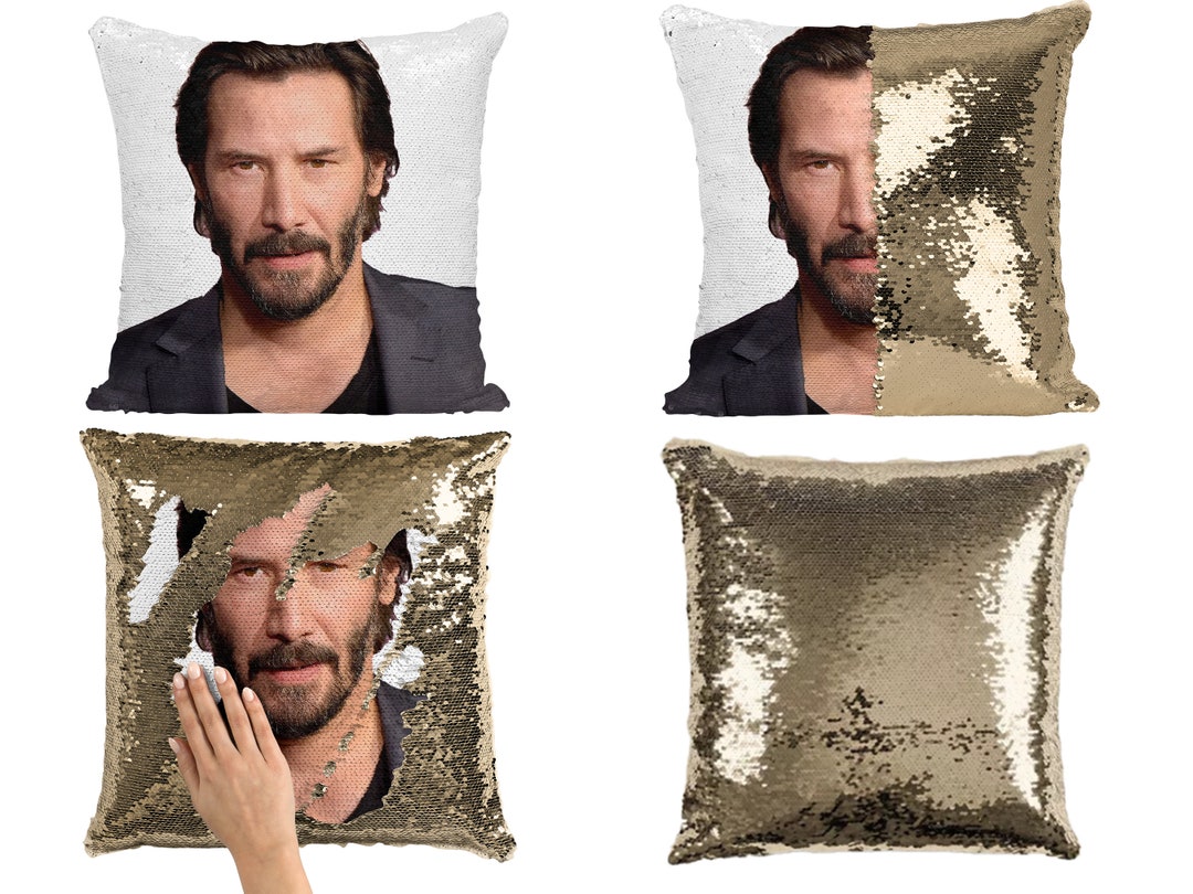 Keanu Reeves Pillow Case, Celebrity Pillow Cover, Keanu Reeves Flip ...