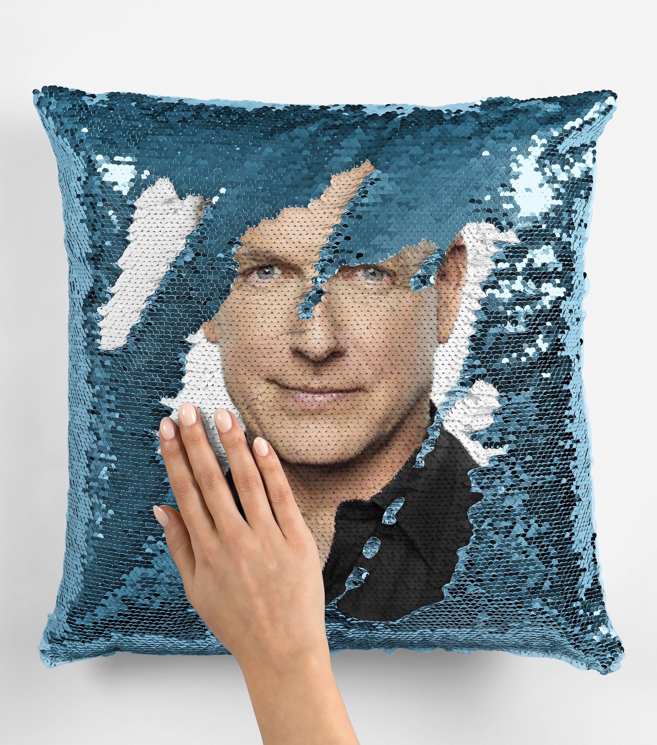 Mark Harmon Sequin Pillow Cover Celebrity Sequin Pillowcase - Etsy