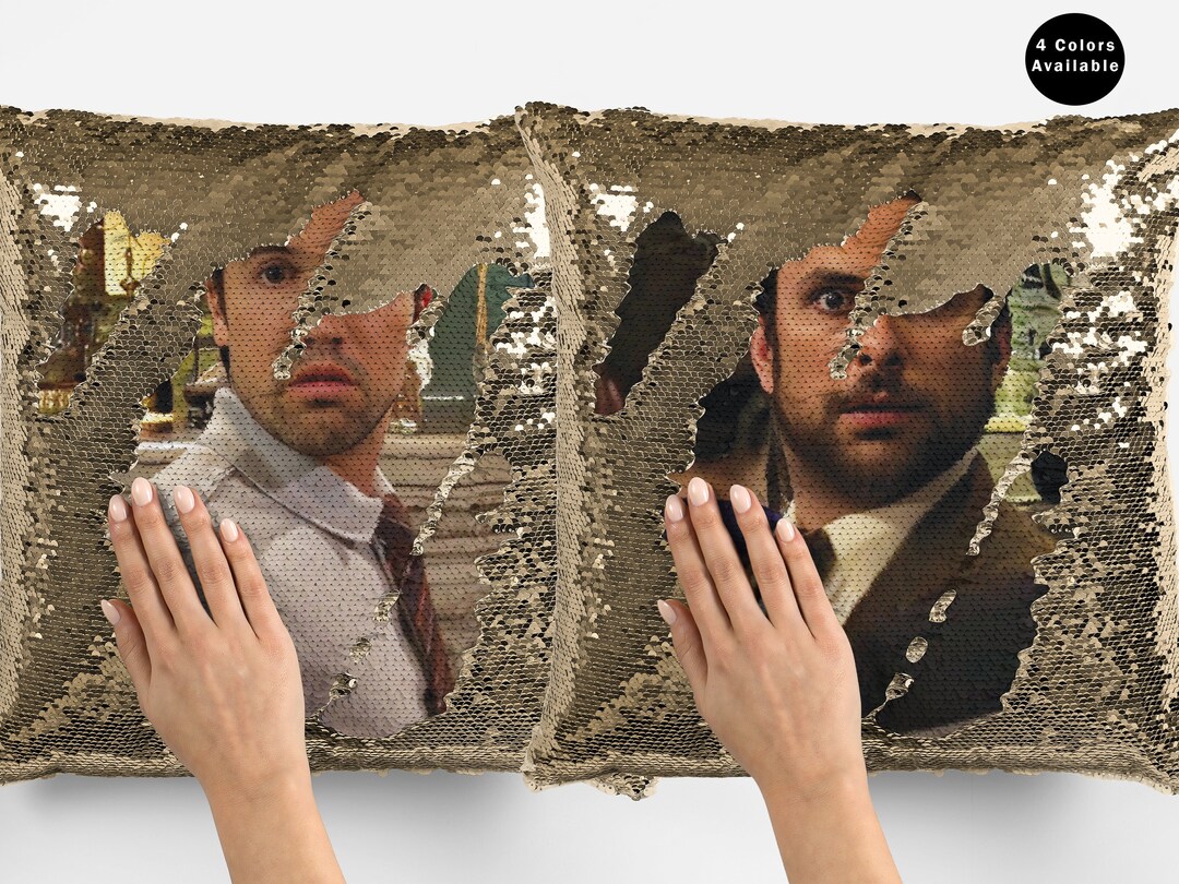 Mac and Charlie Staring Sequin Pillow Cover, Funny Mac and Charlier ...