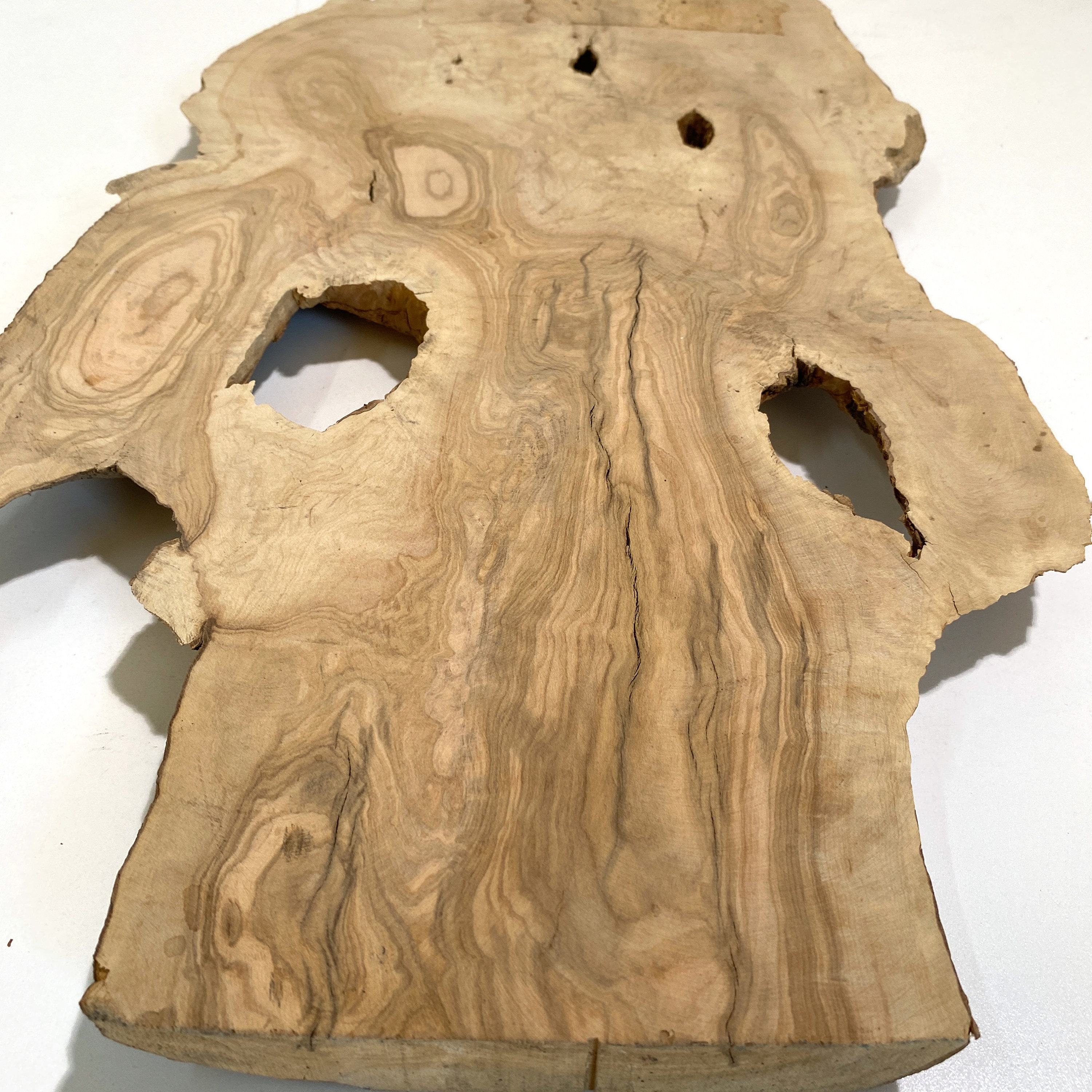 Live Edge Wood Slab, Olive Tree Slice, Round Reclaimed Unique Wooden ...