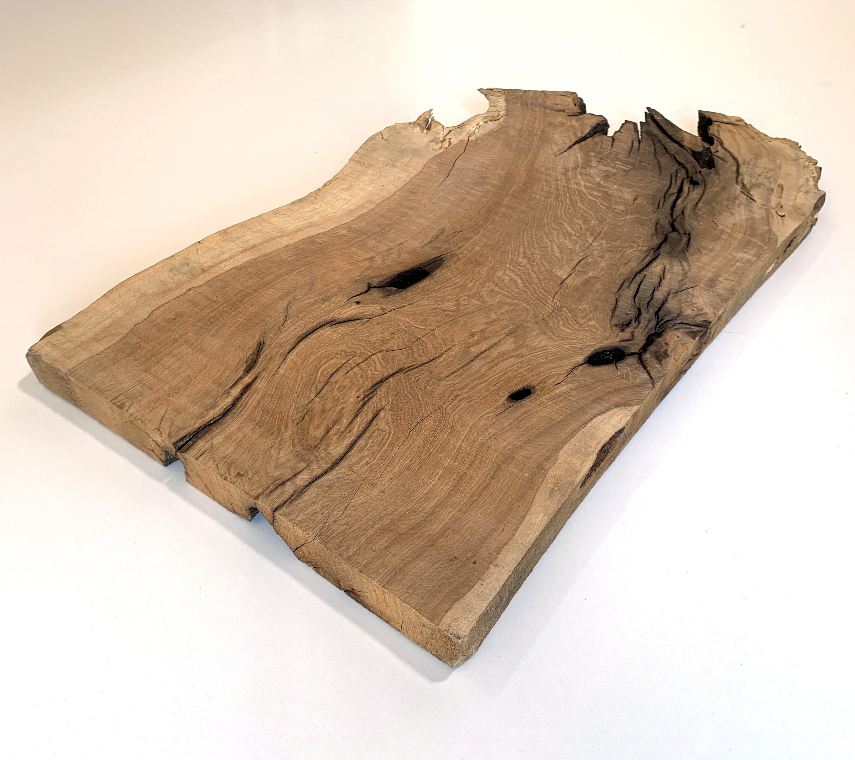 Live Edge Wood Slab Elm Tree Slice Round Reclaimed Unique - Etsy