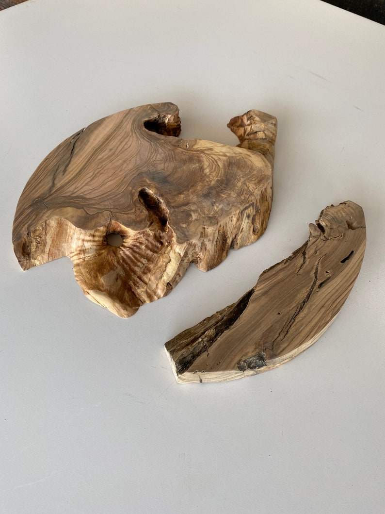 Live Edge Wood Slab Olive Tree Slice Round Reclaimed Unique - Etsy