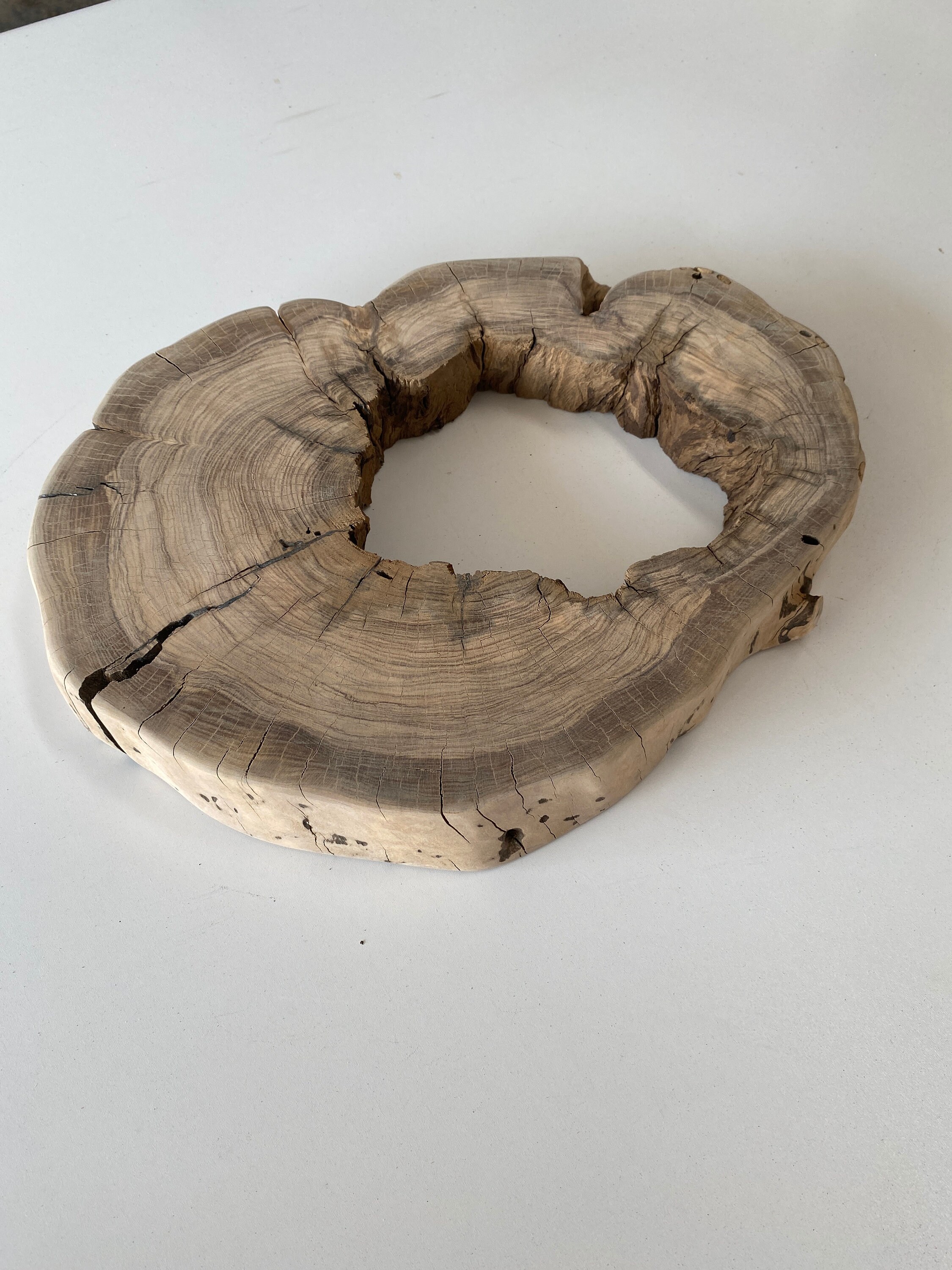 Live Edge Wood Slab Olive Tree Slice Round Reclaimed Unique - Etsy