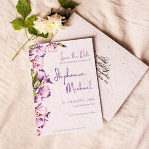 Floral Wedding Invitation Handmade With Wildflower Seed Paper - Etsy
