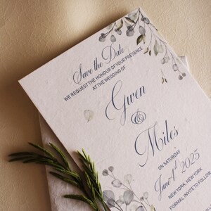 Plantable Seed Paper Wedding Invitation | 5x7” Eco-friendly Invite With ...