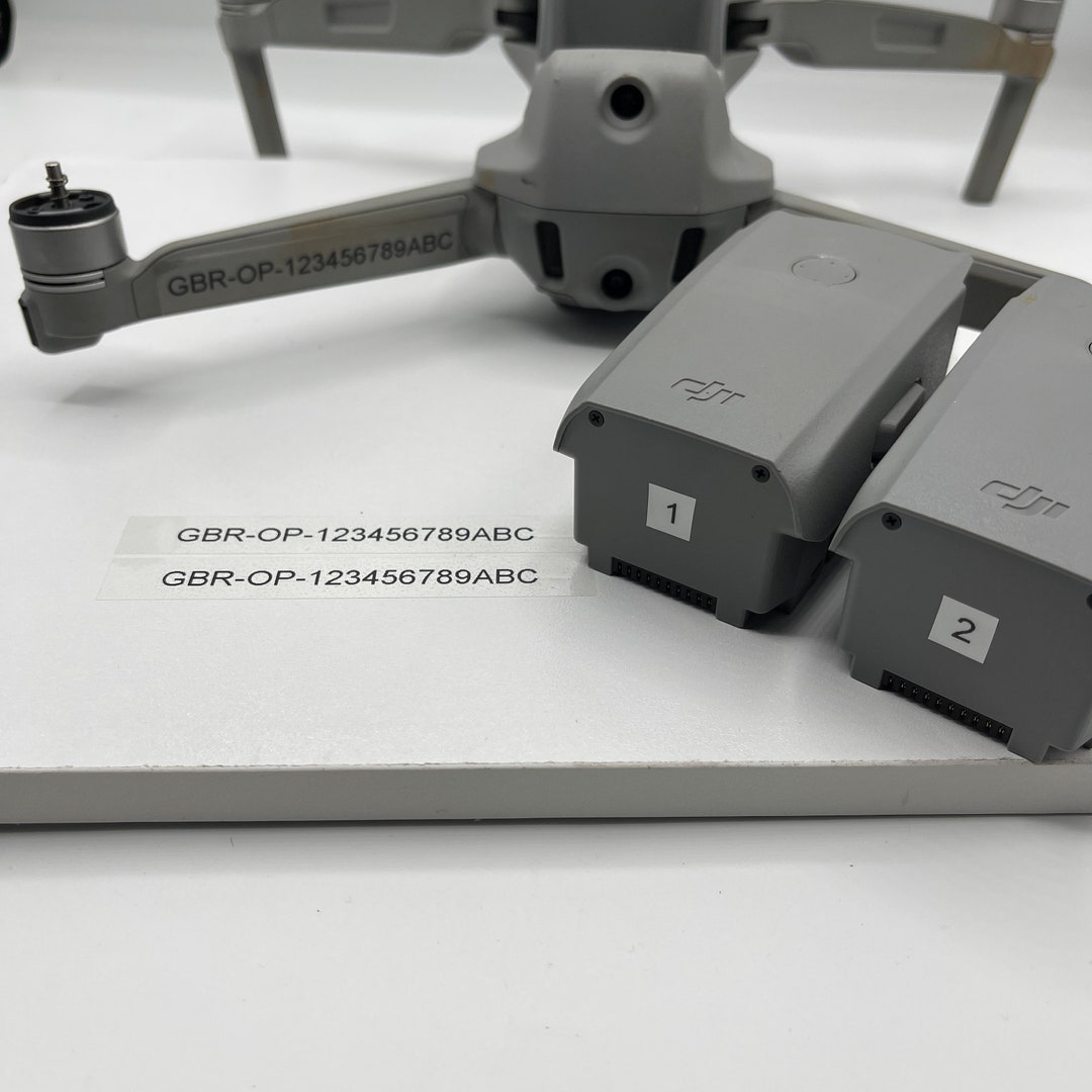 2x UK Drone Operator ID Stickers CAA + Battery Stickers for Mavic Air 2 ...