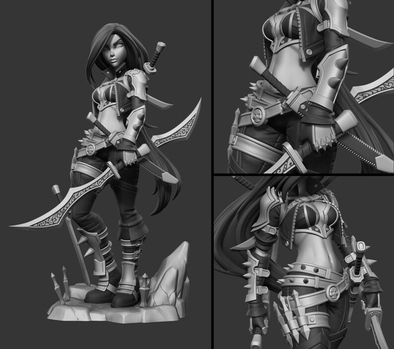 Katarina Nude Girl 3d Print Stl File Download Now Etsy