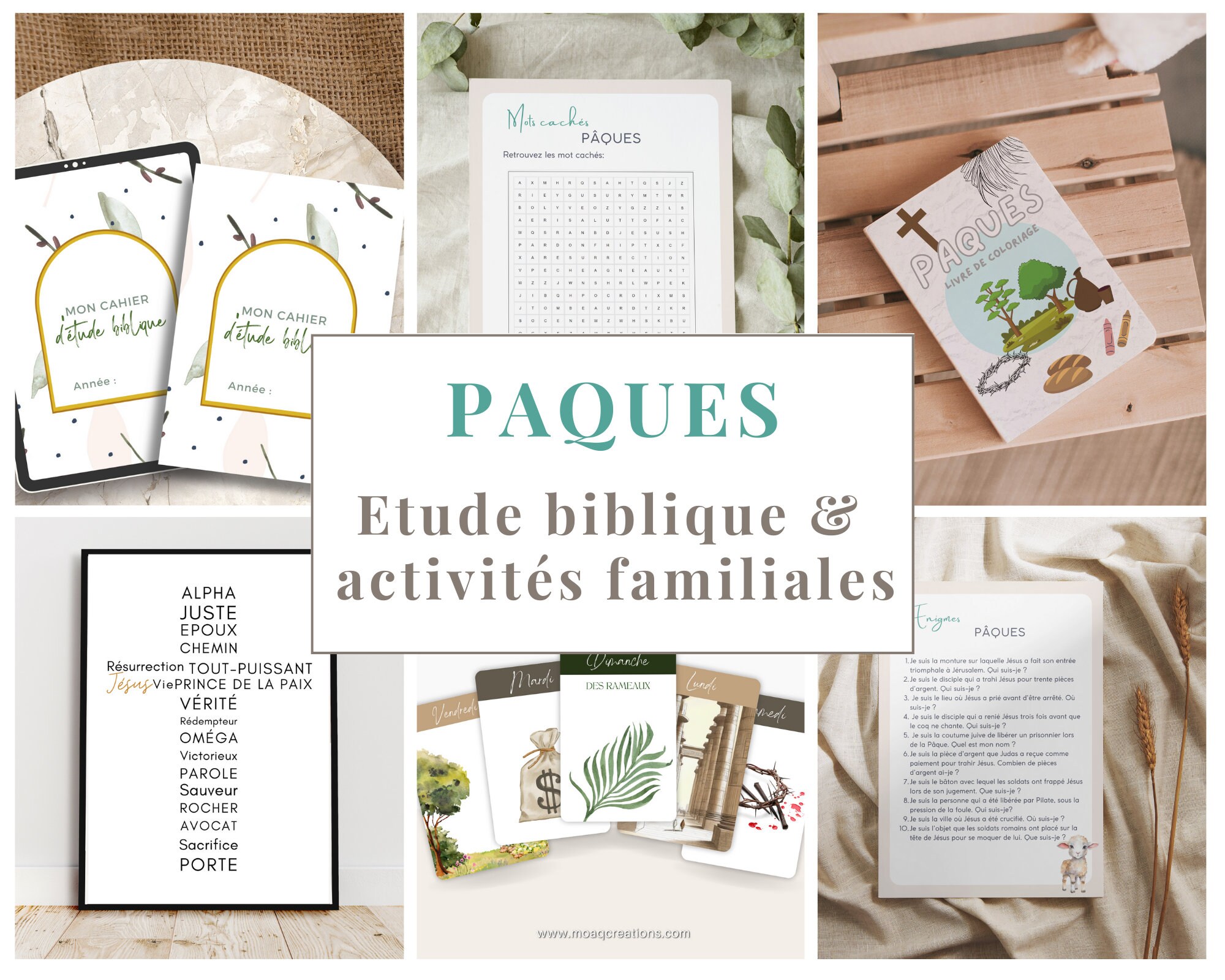 Box chrétienne numérique incluant un cahier d'étude biblique, Cartes ...