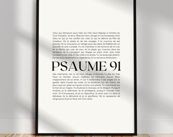 Verset biblique en français, Psaume 23, Tableau chrétien, Affiche Bible ...