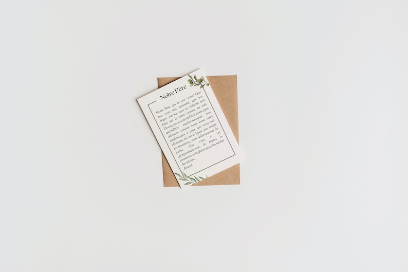 Poster Bible Verse in French Prayer Our Father Matthew 6:9-13, Poster ...