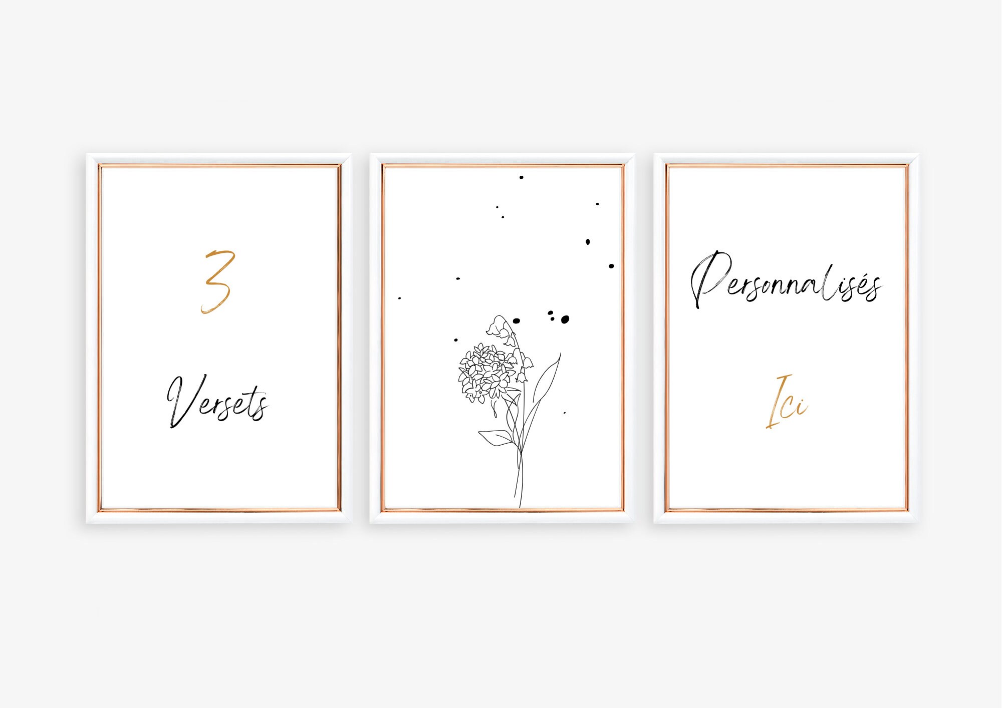 Bible Verses in French Personalized And/or Illustrated, 3 Unique ...