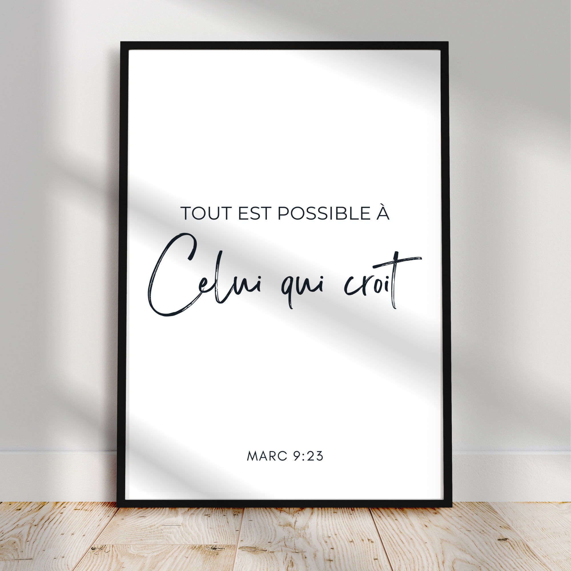 Verset biblique en français Marc 9:23, Tout est possible à celui qui ...