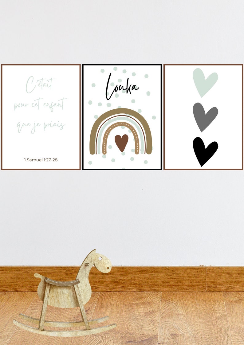 Set of 3 Boho Style Bible Verses Posters for Nursery to Frame - Etsy