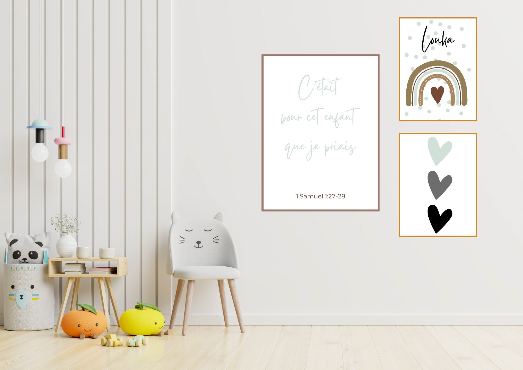 Set of 3 Boho Style Bible Verses Posters for Nursery to Frame - Etsy