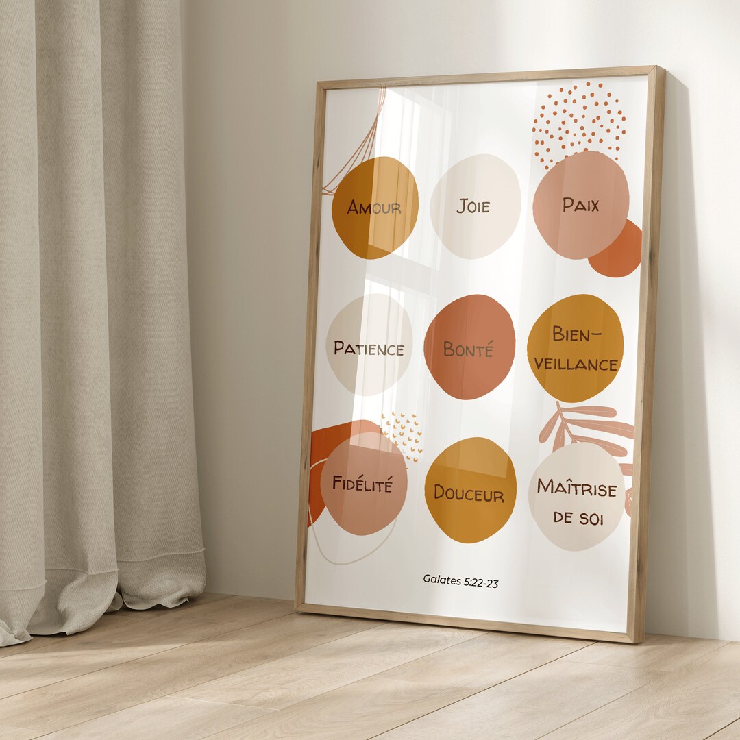 Verset biblique en français I Fruits de l'Esprit I Décor intérieur I ...