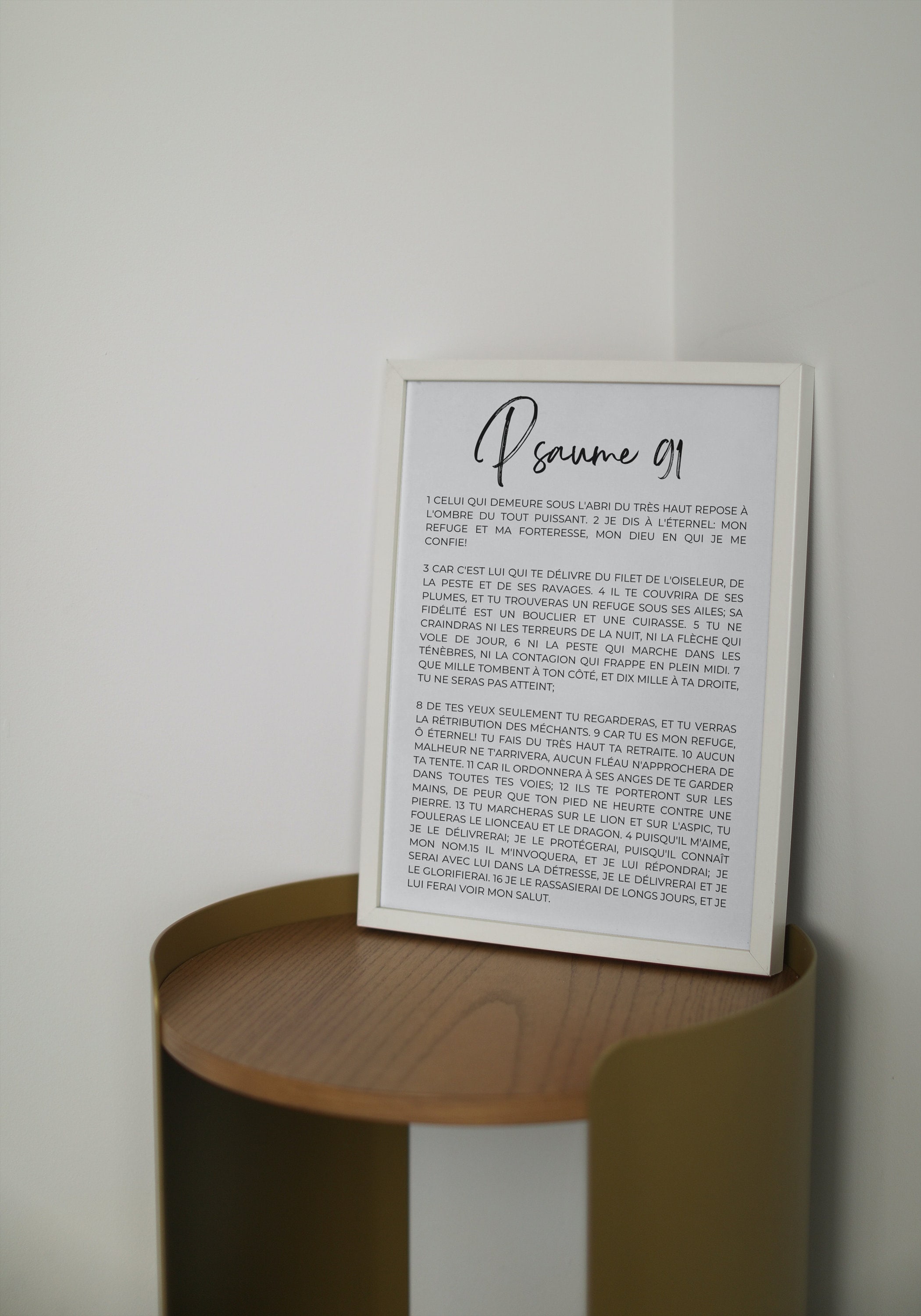 Verset biblique en français I Psaume 91 I Décoration intérieure murale ...