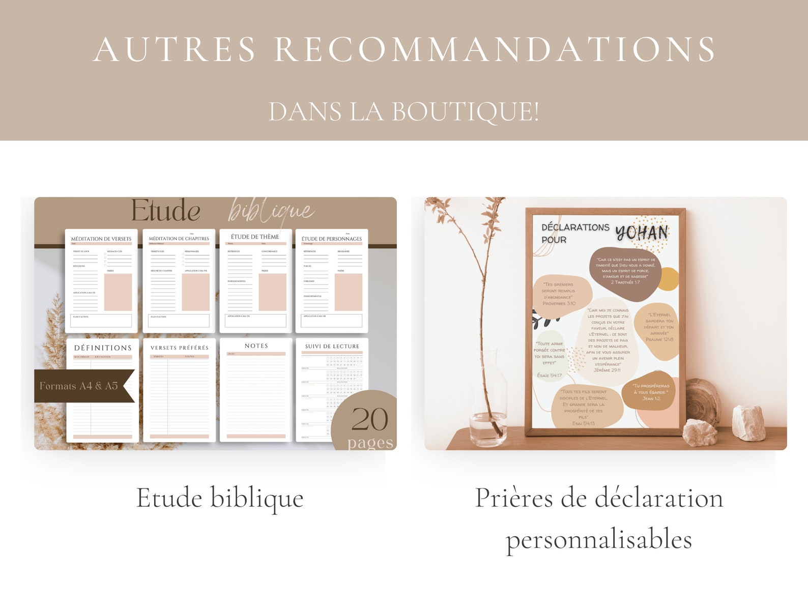 Journal de prière en français à imprimer I Méditation Bible I - Etsy France