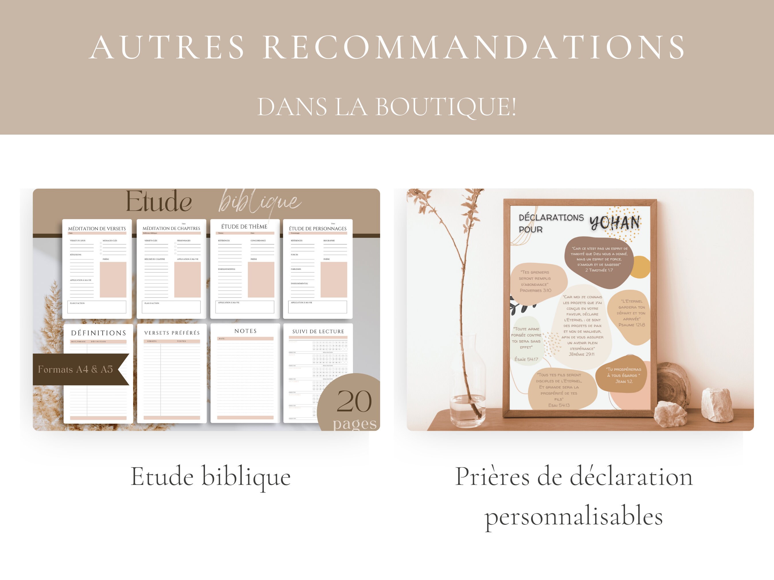 Journal de prière en français à imprimer I Méditation Bible I - Etsy France