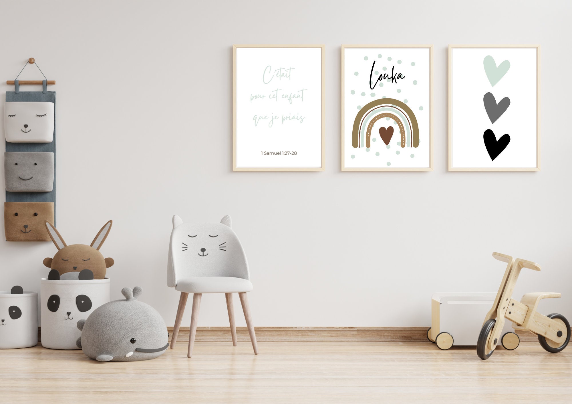 Set of 3 Boho Style Bible Verses Posters for Nursery to Frame - Etsy