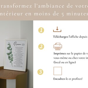 Bible Verse in French I Psalm 23 I Interior Wall Decoration I Christian ...