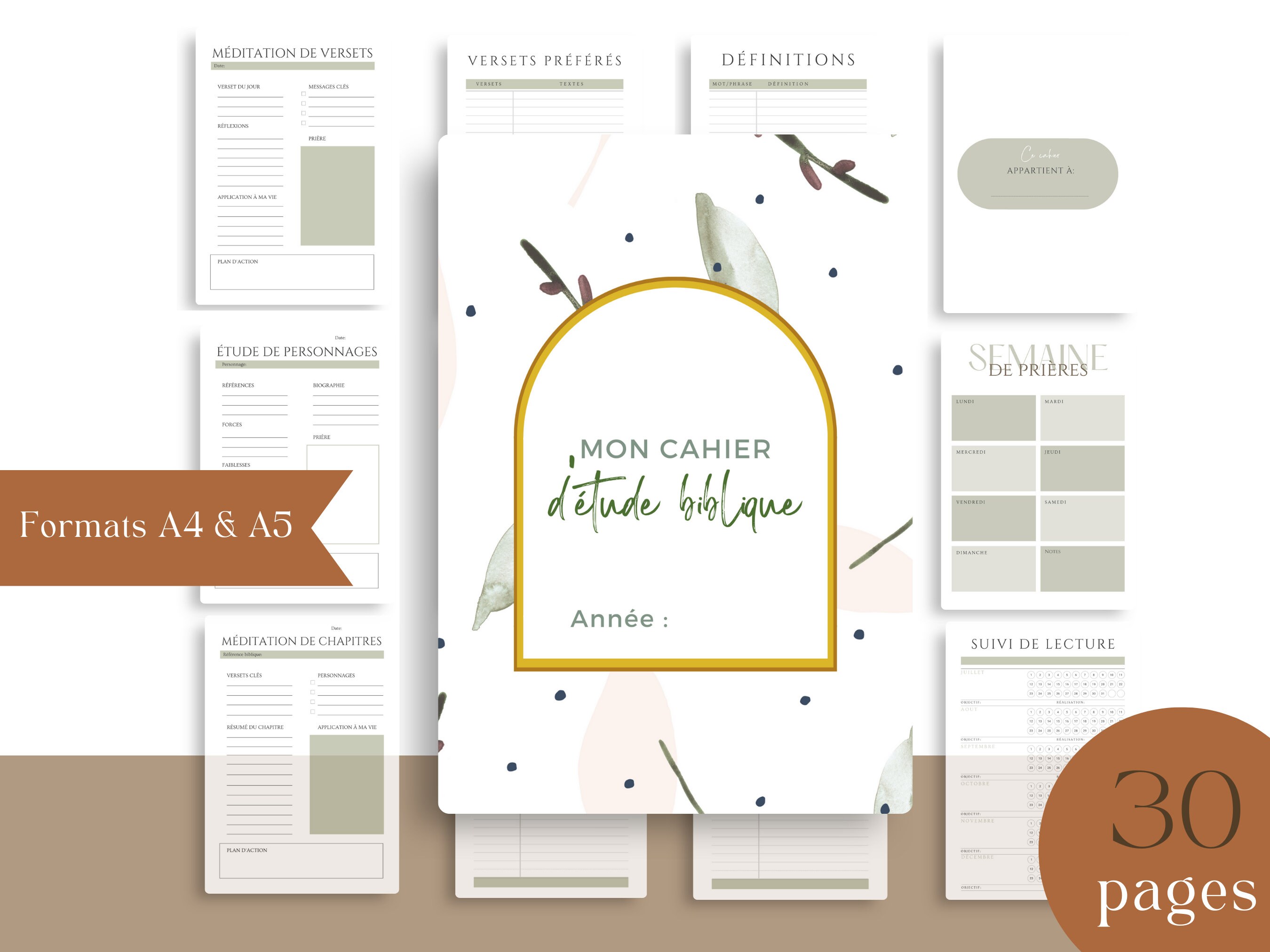 Box chrétienne numérique incluant un cahier d'étude biblique, Cartes ...