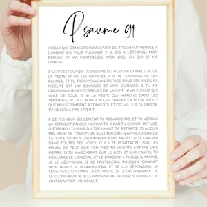Bible Verse in French I Psalm 91 I Interior Wall Decoration I Christian ...
