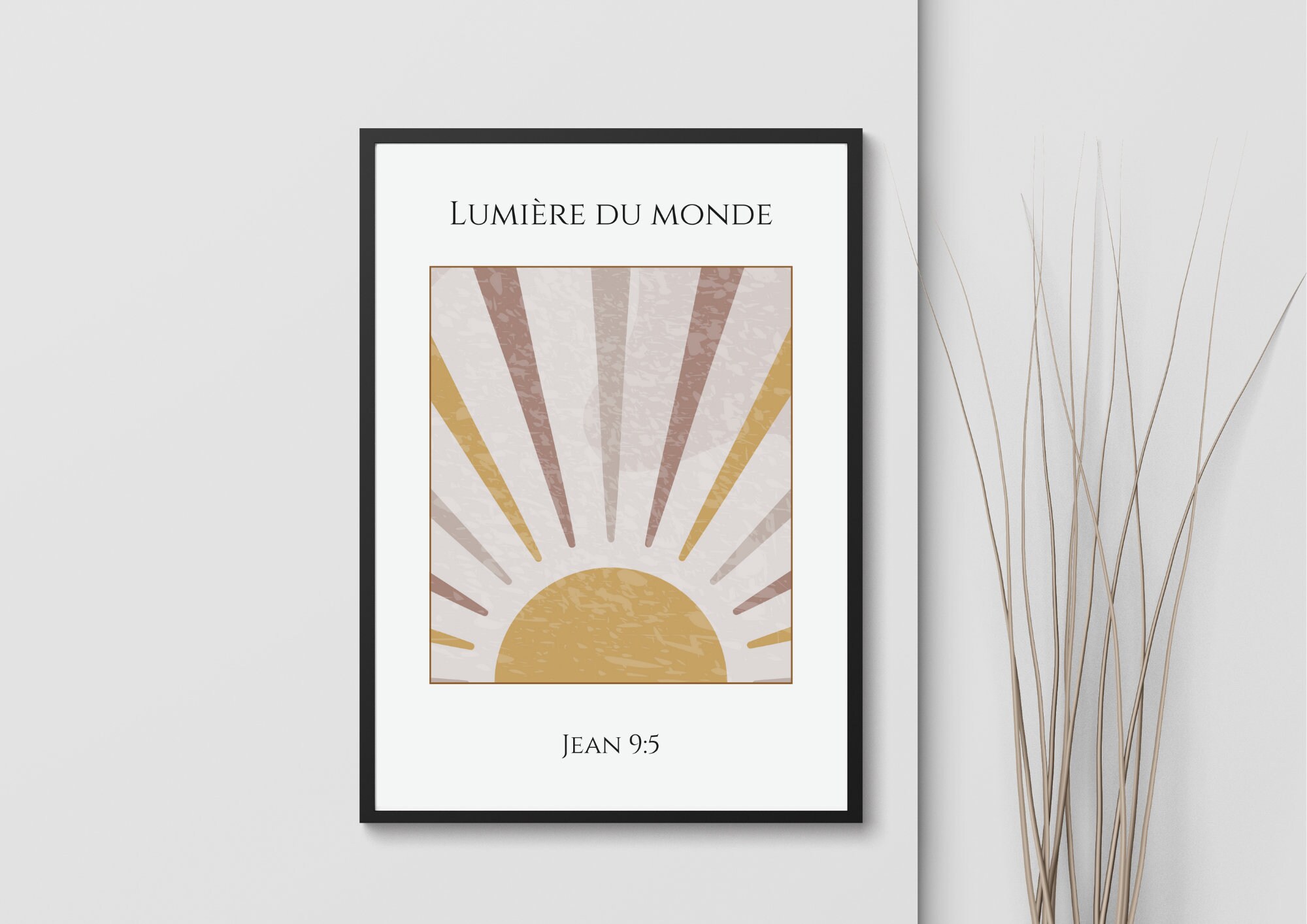 Bible Verse in French, Christian Painting, Poster Quote From the Bible ...