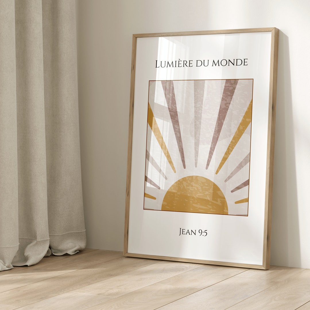 Bible Verse in French, Christian Painting, Bible Quote Poster; Jesus ...