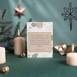 Printable Bible Verse Advent Cards 2023, Christian Advent Calendar ...