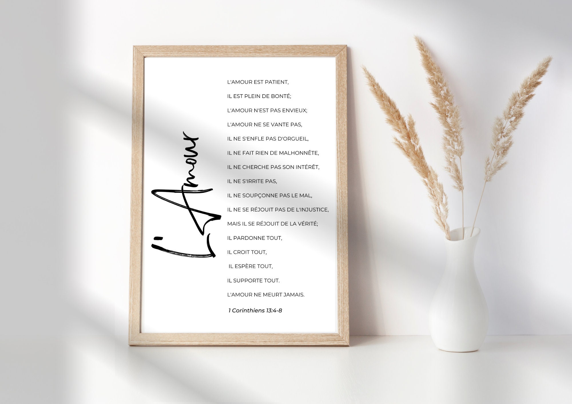 Verset biblique en français 1 corinthiens 13 l Décor chrétien l'Amour ...