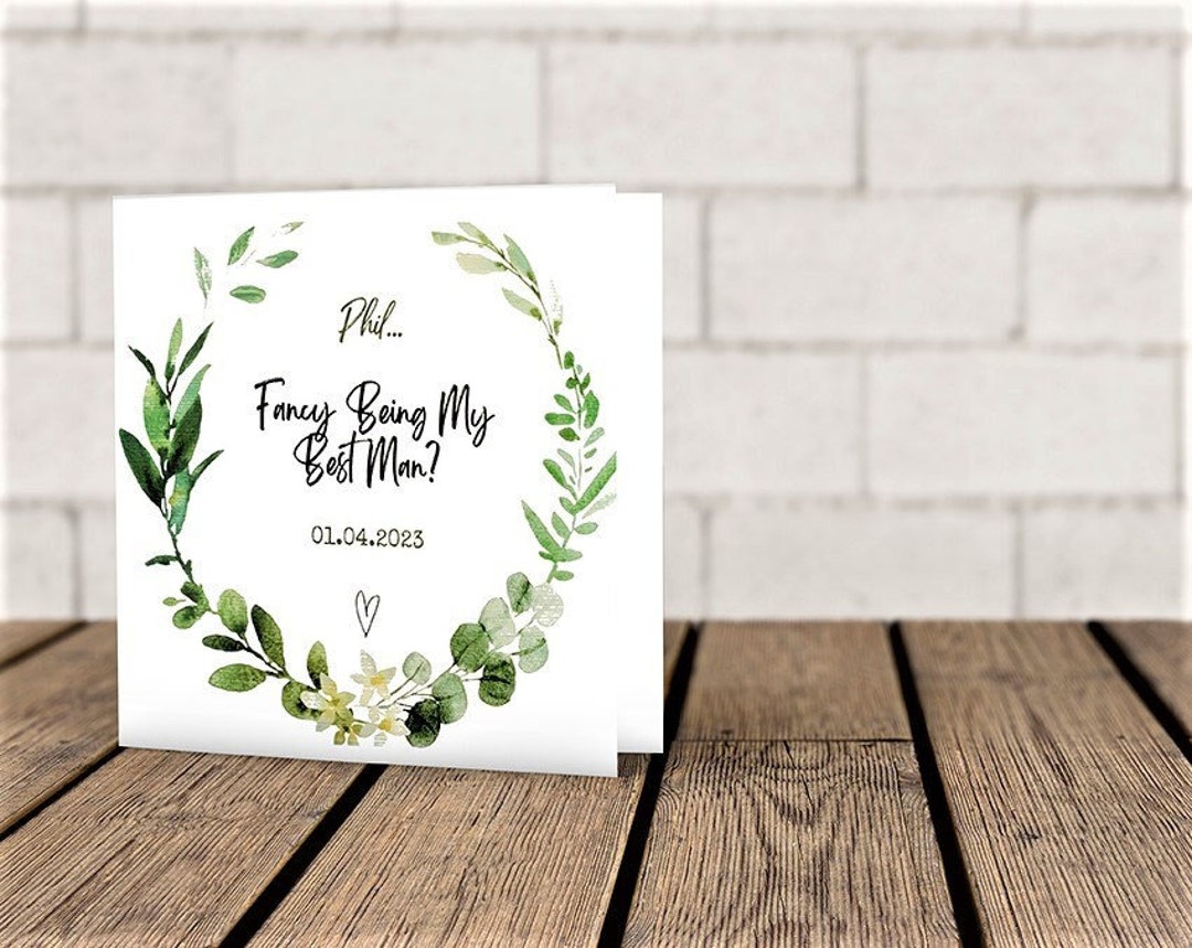 Personalised Best Man Card 'fancy Being My Best Man - Etsy